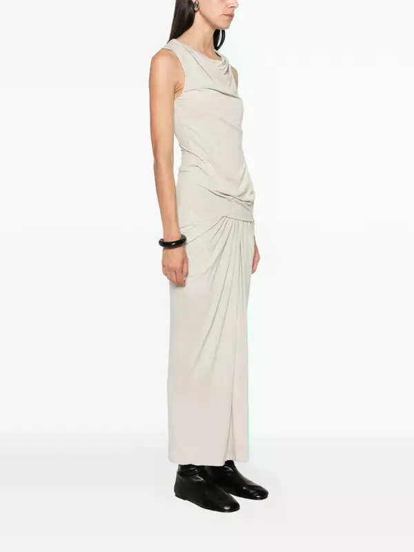 ENTIRE STUDIOS Sleeveless Draped Maxi Dress - Neutrals