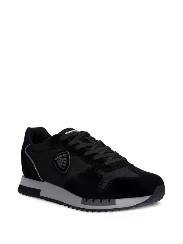 BLAUER. Queens Logo-patch Sneakers - Black