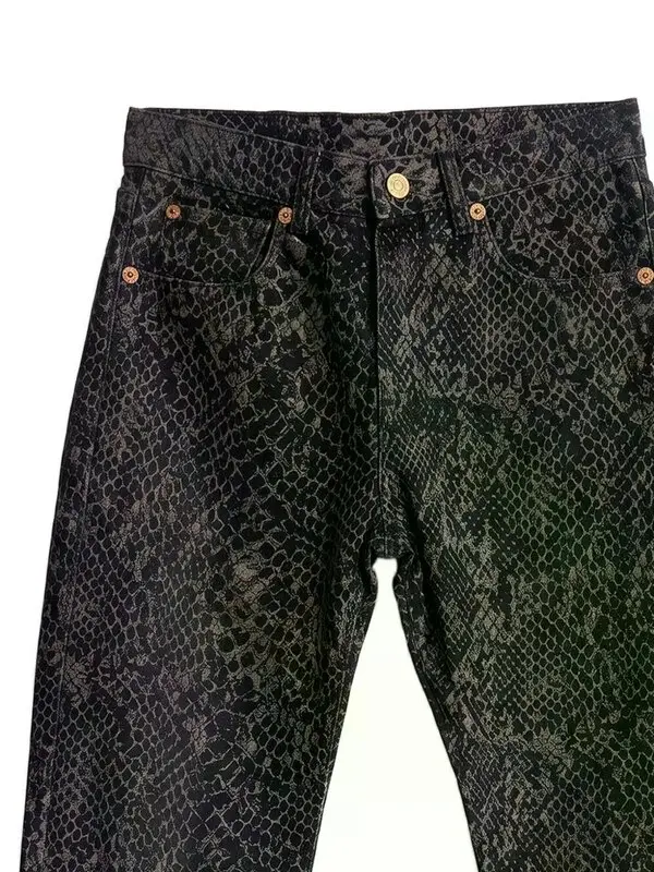 R13 Snake-jacquard Jeans