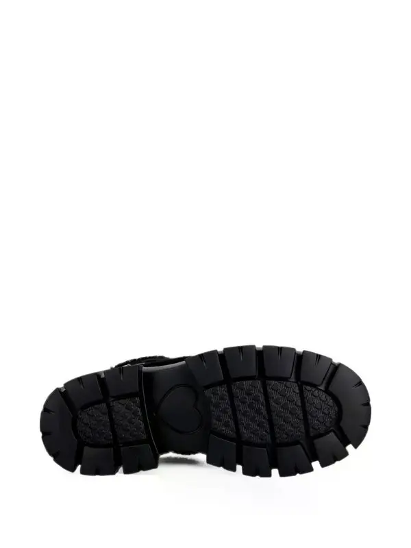 Moschino Bouclé-panel Lace-up Boots