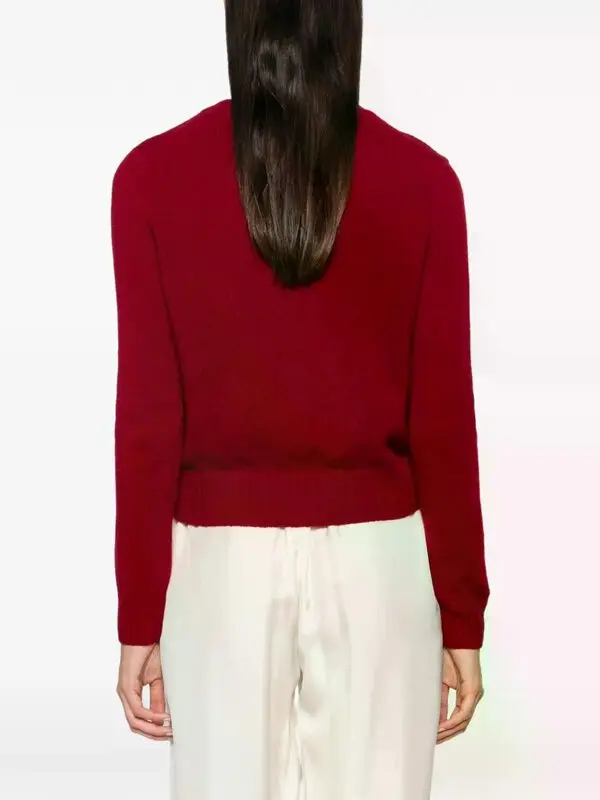 BEYOU Ribbed-trim Sweater
