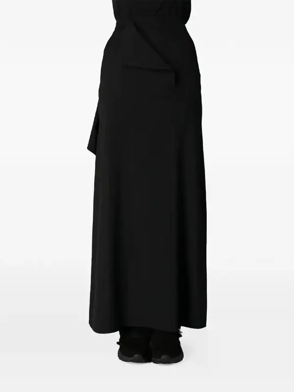 Yohji Yamamoto Ruffled Asymmetric-waist Skirt
