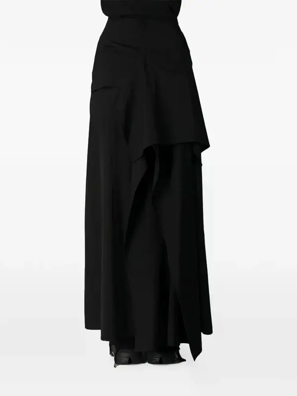Yohji Yamamoto Ruffled Asymmetric-waist Skirt
