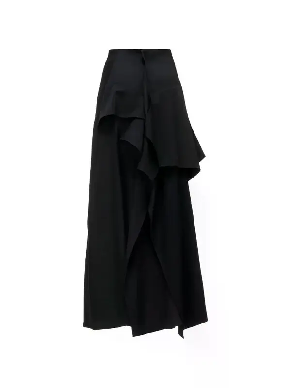 Yohji Yamamoto Ruffled Asymmetric-waist Skirt