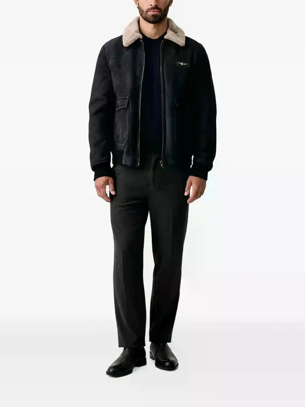 AERONAUTICA MILITARE Shearling-collar Flight Jacket
