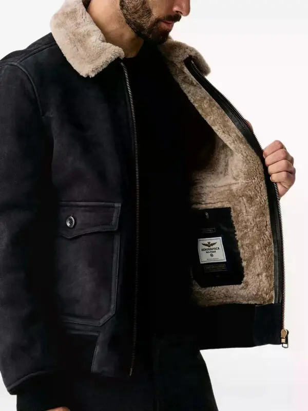 AERONAUTICA MILITARE Shearling-collar Flight Jacket