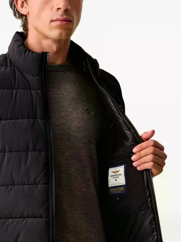 AERONAUTICA MILITARE Quilted Logo-patch Gilet