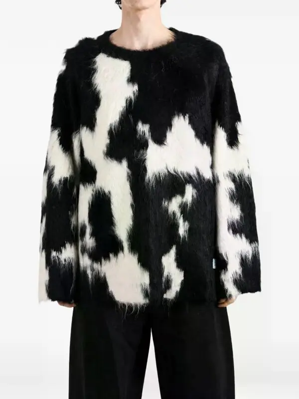 BODE Holstein Cow-print Sweater