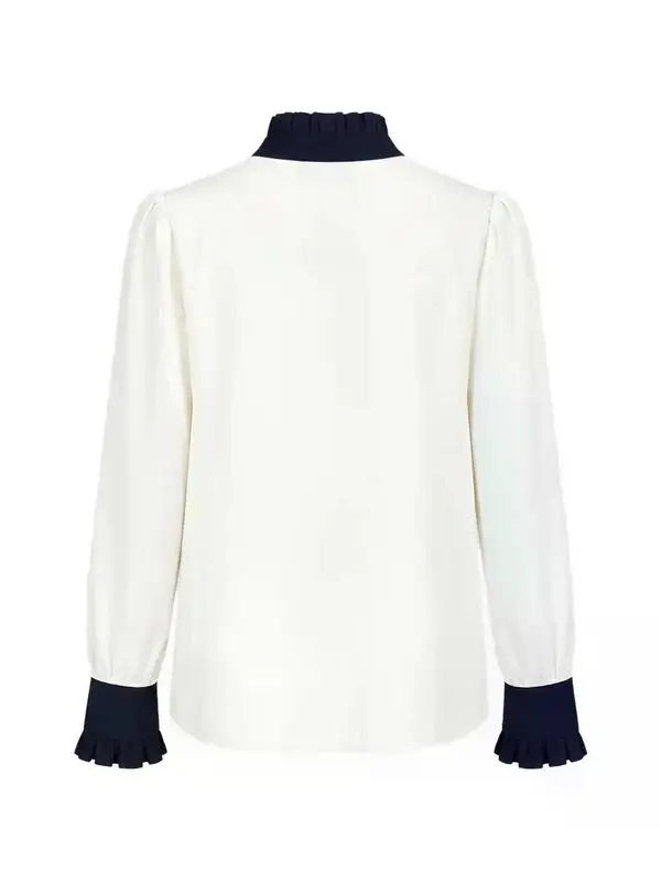 Vivetta Korean Ruffled Mandarin-collar Shirt