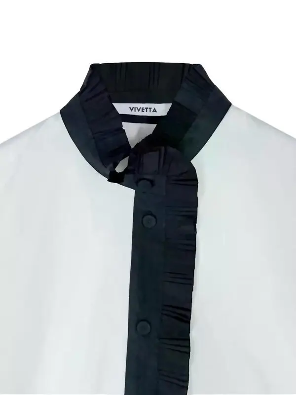Vivetta Korean Ruffled Mandarin-collar Shirt