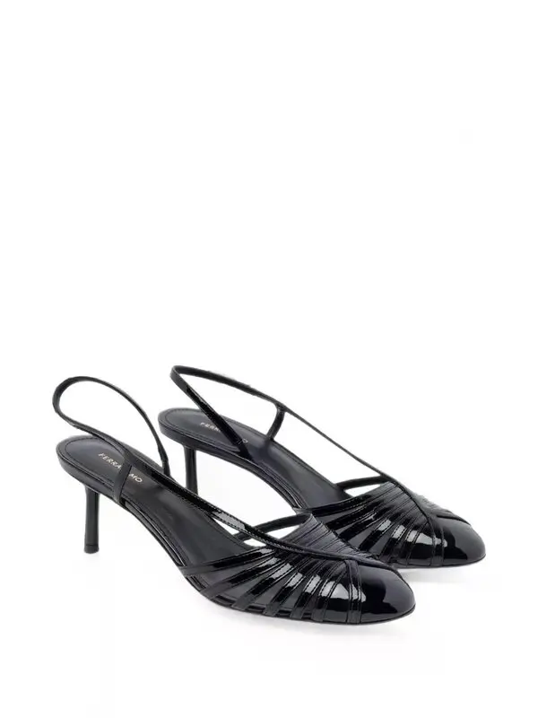 FERRAGAMO Strappy Patent-finish Pumps