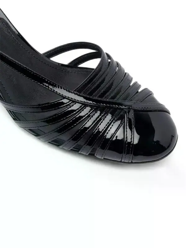 FERRAGAMO Strappy Patent-finish Pumps