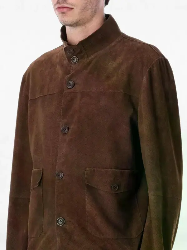 SWD BY S.W.O.R.D. Perforated Suede Jacket