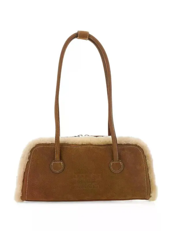 MARGESHERWOOD Soft Boston Shearling-trim Leather Shoulder Bag