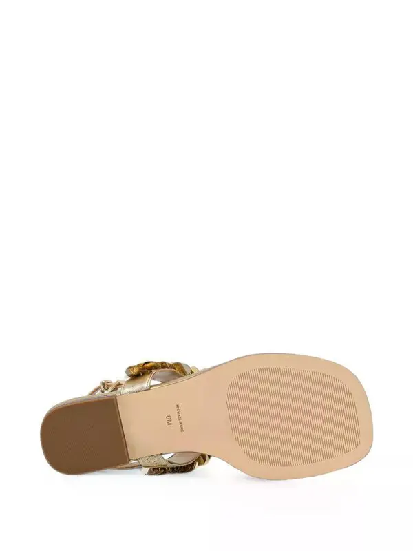 Michael Kors Sequin-embellished Metallic Sandals