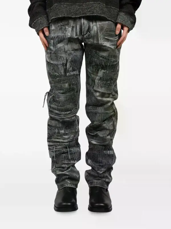 424 Distressed Leather Trousers