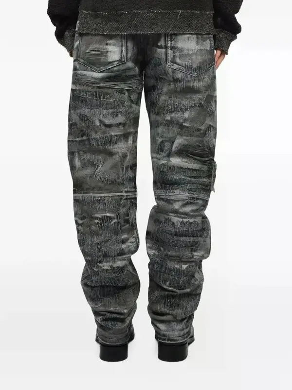 424 Distressed Leather Trousers