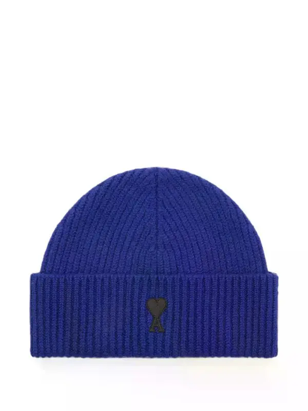 AMI Paris Wool Beanie With De Coeur