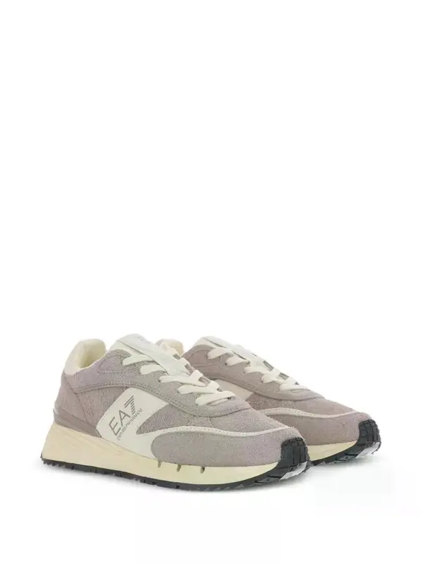 EA7 Panelled Suede Sneakers
