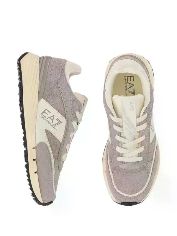 EA7 Panelled Suede Sneakers