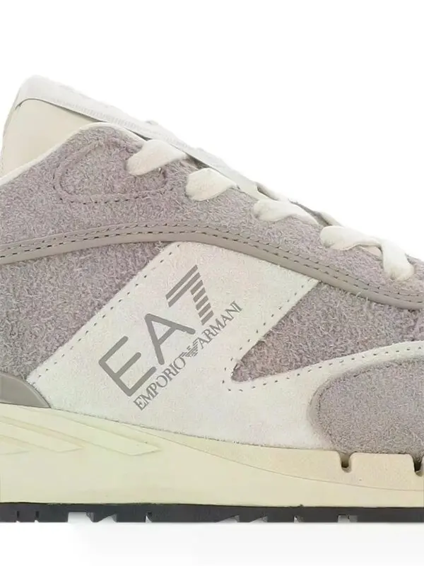 EA7 Panelled Suede Sneakers