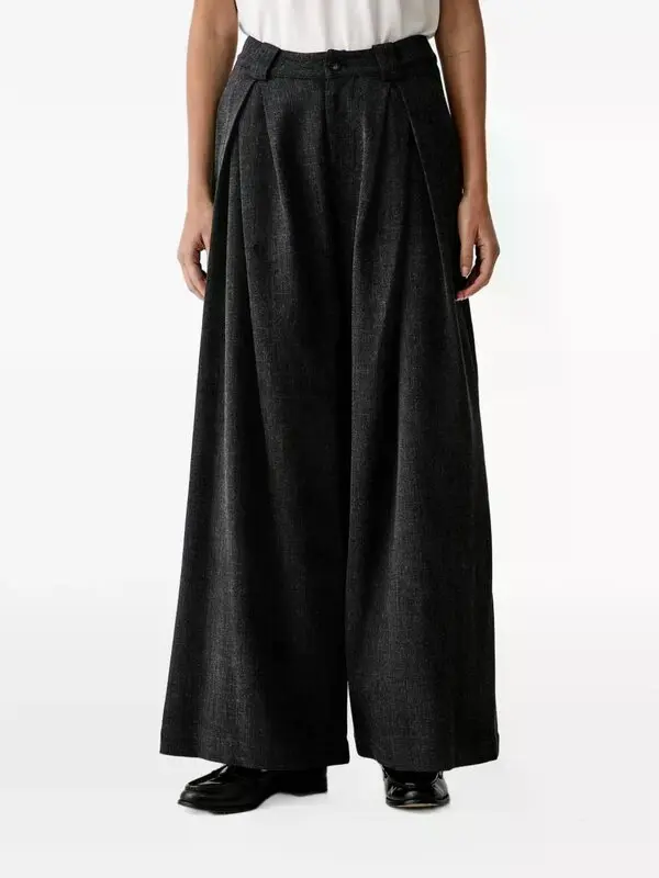 ELEH Pleated High-waist Palazzo Pants