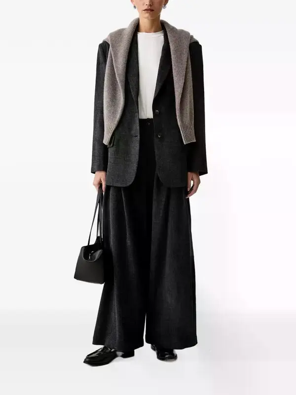 ELEH Pleated High-waist Palazzo Pants