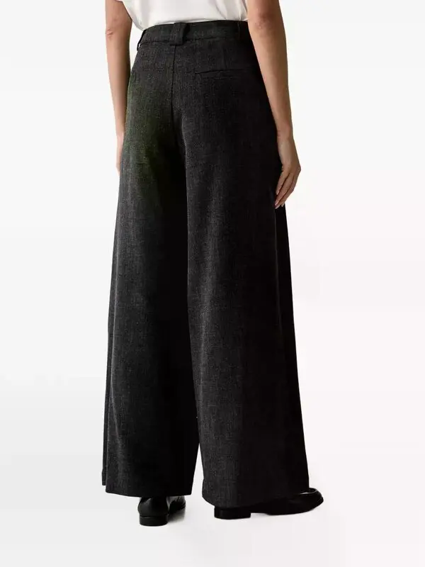 ELEH Pleated High-waist Palazzo Pants