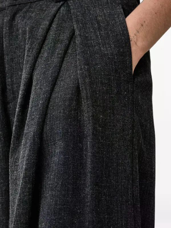 ELEH Pleated High-waist Palazzo Pants