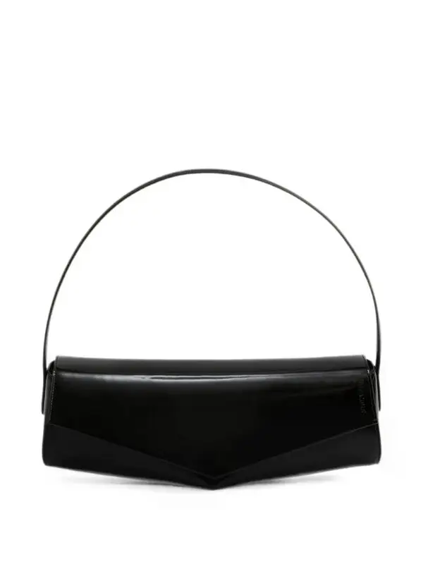 JIL SANDER Kante Flap Shoulder Bag - Black
