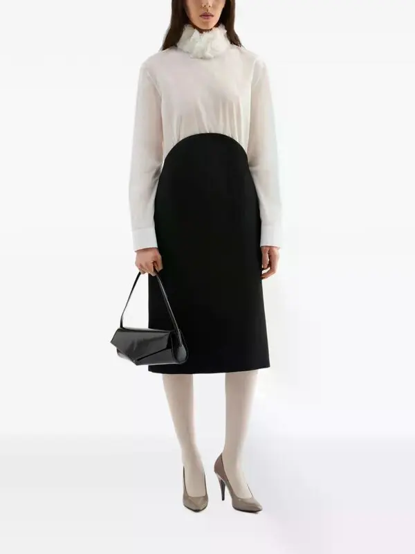 JIL SANDER Kante Flap Shoulder Bag - Black