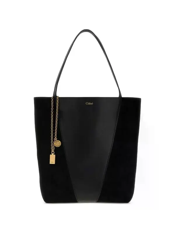 Chloé Spin Panelled Tote Bag - Black