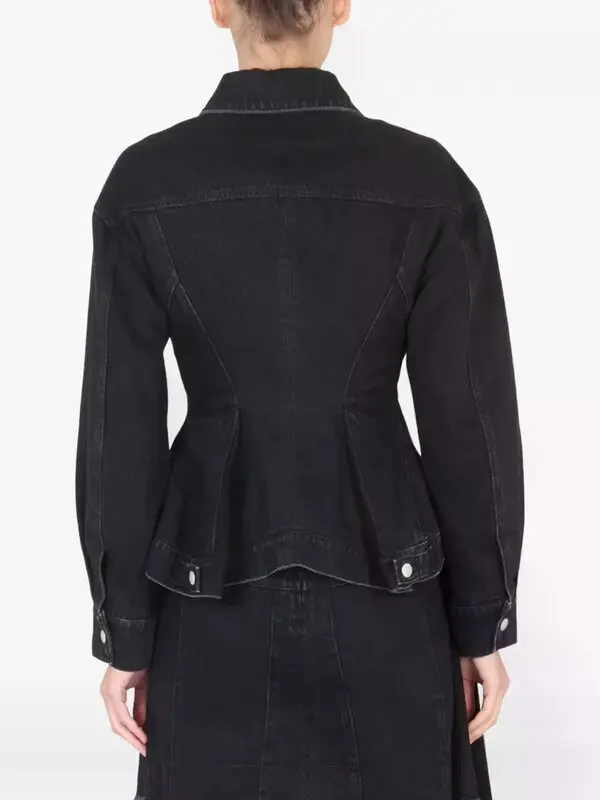 Alexander McQueen Pointed-collar Denim Jacket