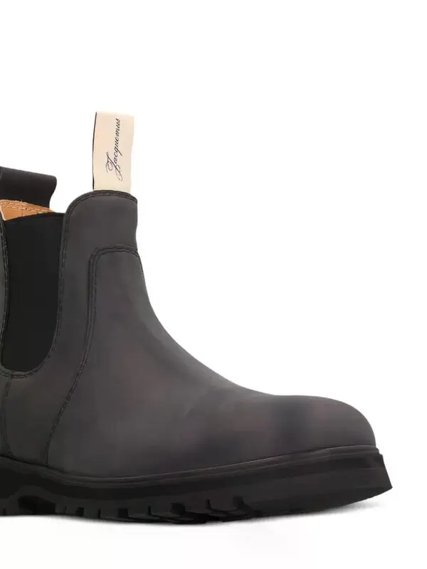 Jacquemus The Foin Ankle Boots - Black