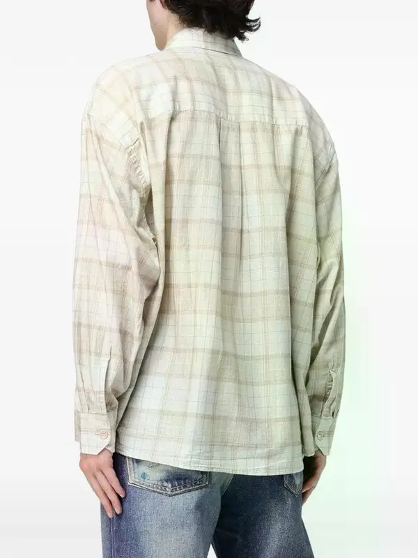 Our Legacy Borrowed Check-print Shirt - Neutrals