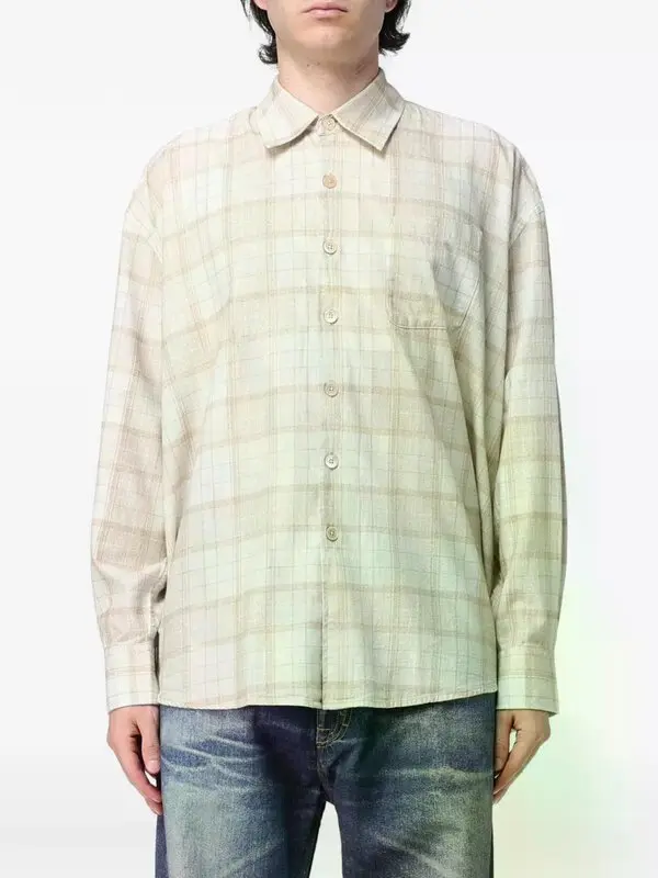 Our Legacy Borrowed Check-print Shirt - Neutrals