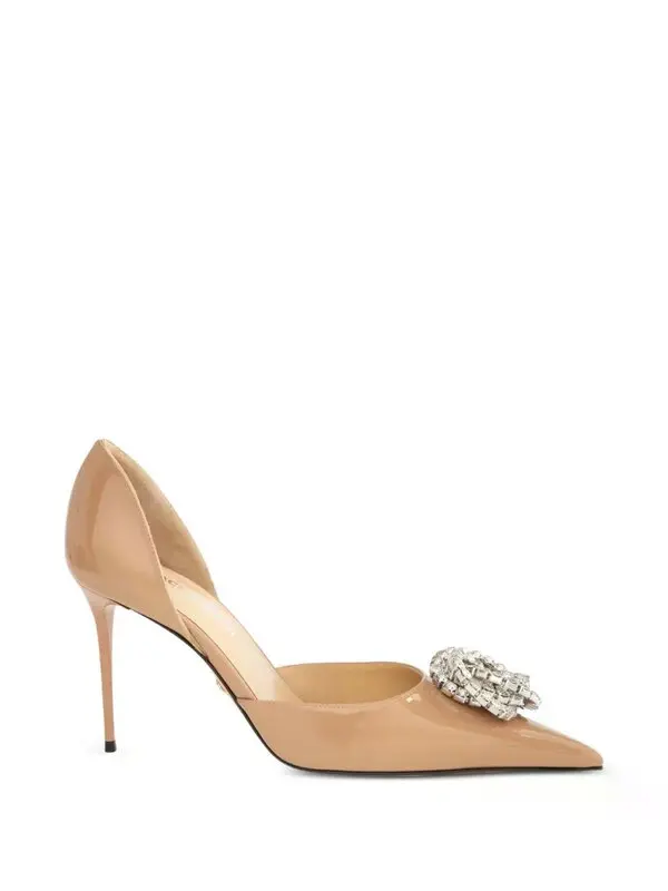 Mach & Mach Galaxy Crystal-embellished D'orsay Pumps - Neutrals