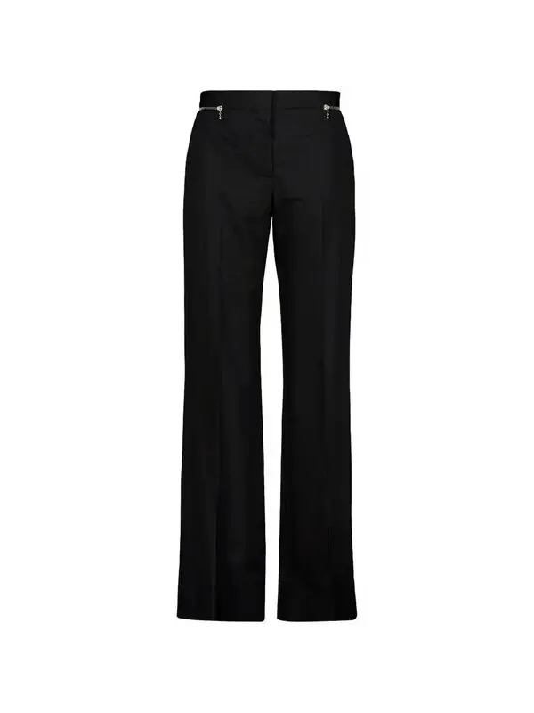 Stella McCartney Zipper-detail Straight-leg Pants - Black