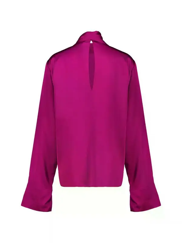 Stella McCartney Tie-back High-neck Satin Top