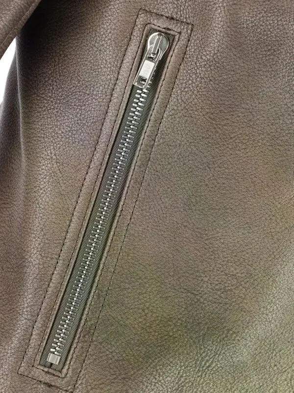 Rick Owens Asymmetric Leather Jacket