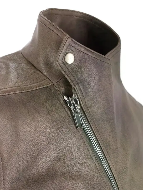 Rick Owens Asymmetric Leather Jacket