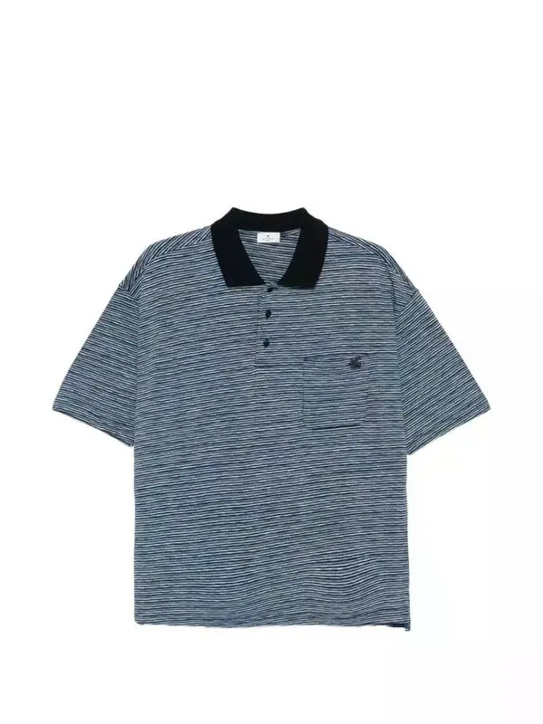 Etro Striped-knit Polo Shirt