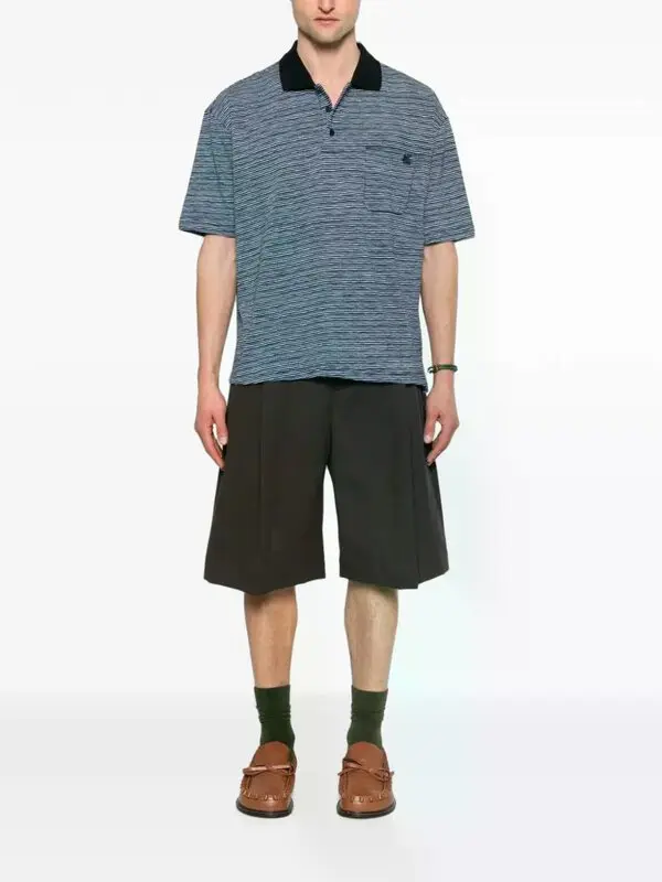 Etro Striped-knit Polo Shirt