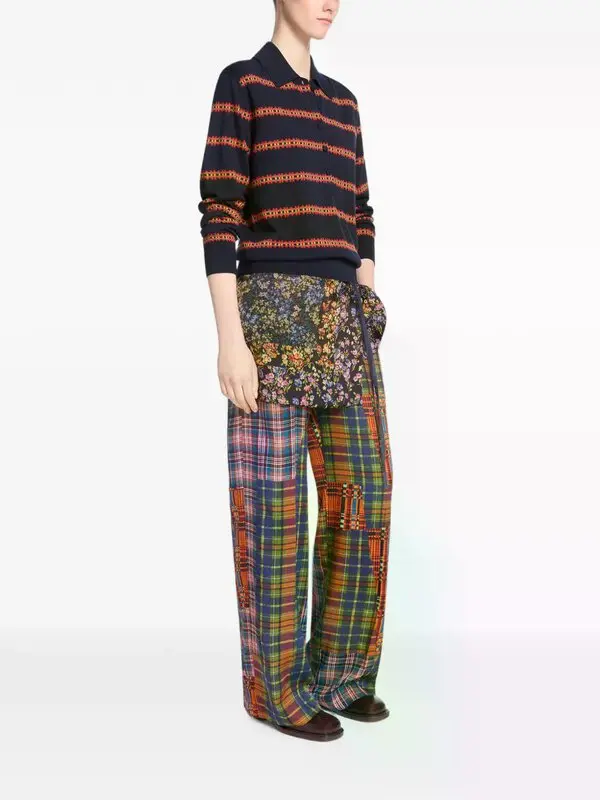 Dries Van Noten Striped Wool Polo