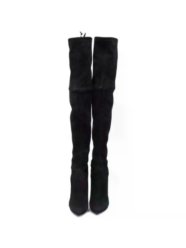 STUART WEITZMAN Highland Suede Knee-high Heeled Boots