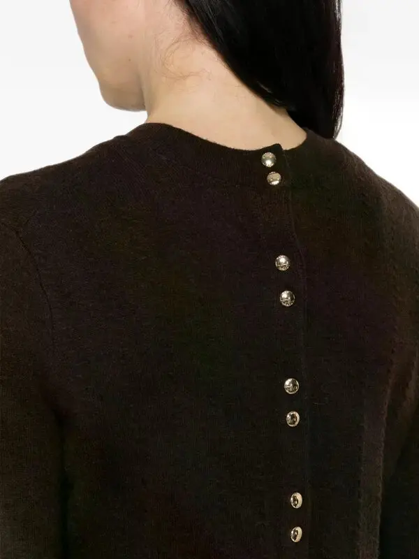 Maje Ruffled-trim Button-back Sweater