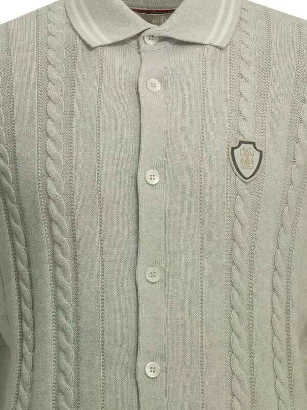Brunello Cucinelli Cotton Cable-knit Shirt With Logo