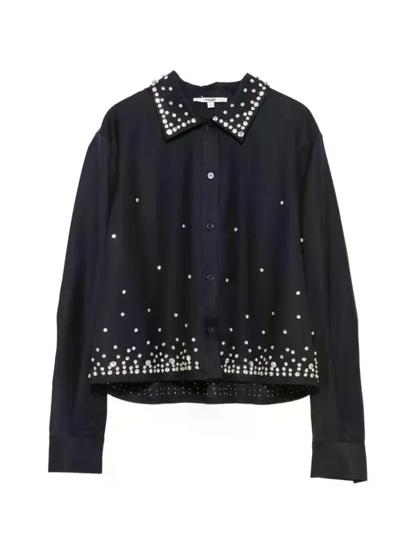 Maje Crystal-embellished Cropped Shirt