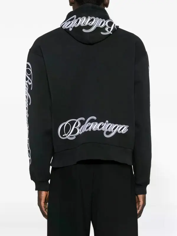 Balenciaga Logo-sleeve Hoodie