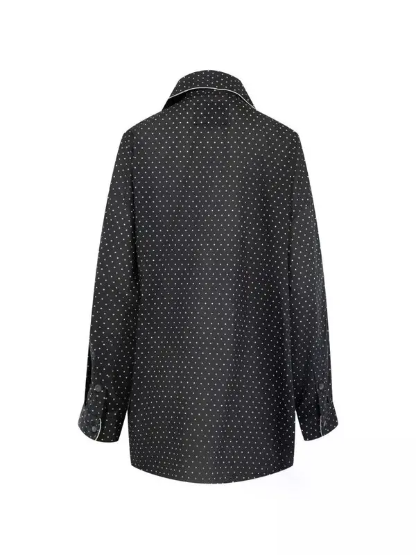 R13 Polka-dot Shawl-lapel Shirt